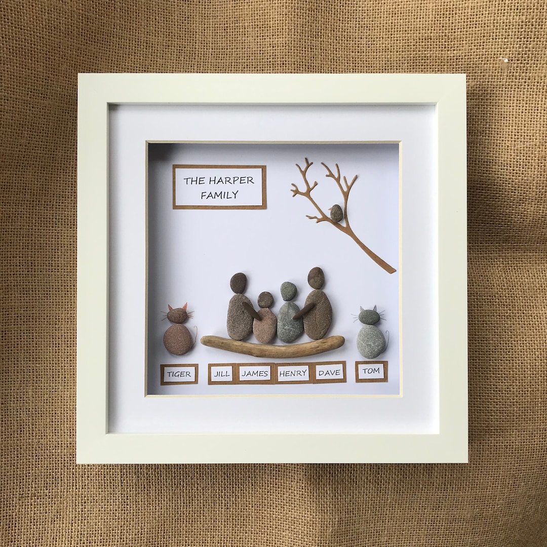 Family Pebble Art Beach Art Family Pebble Art Picture Pebble Art ...
