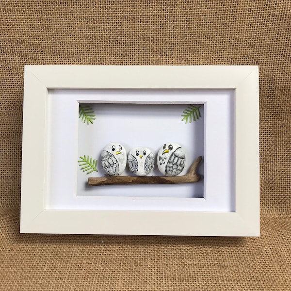 Framed Pebble Art - Etsy