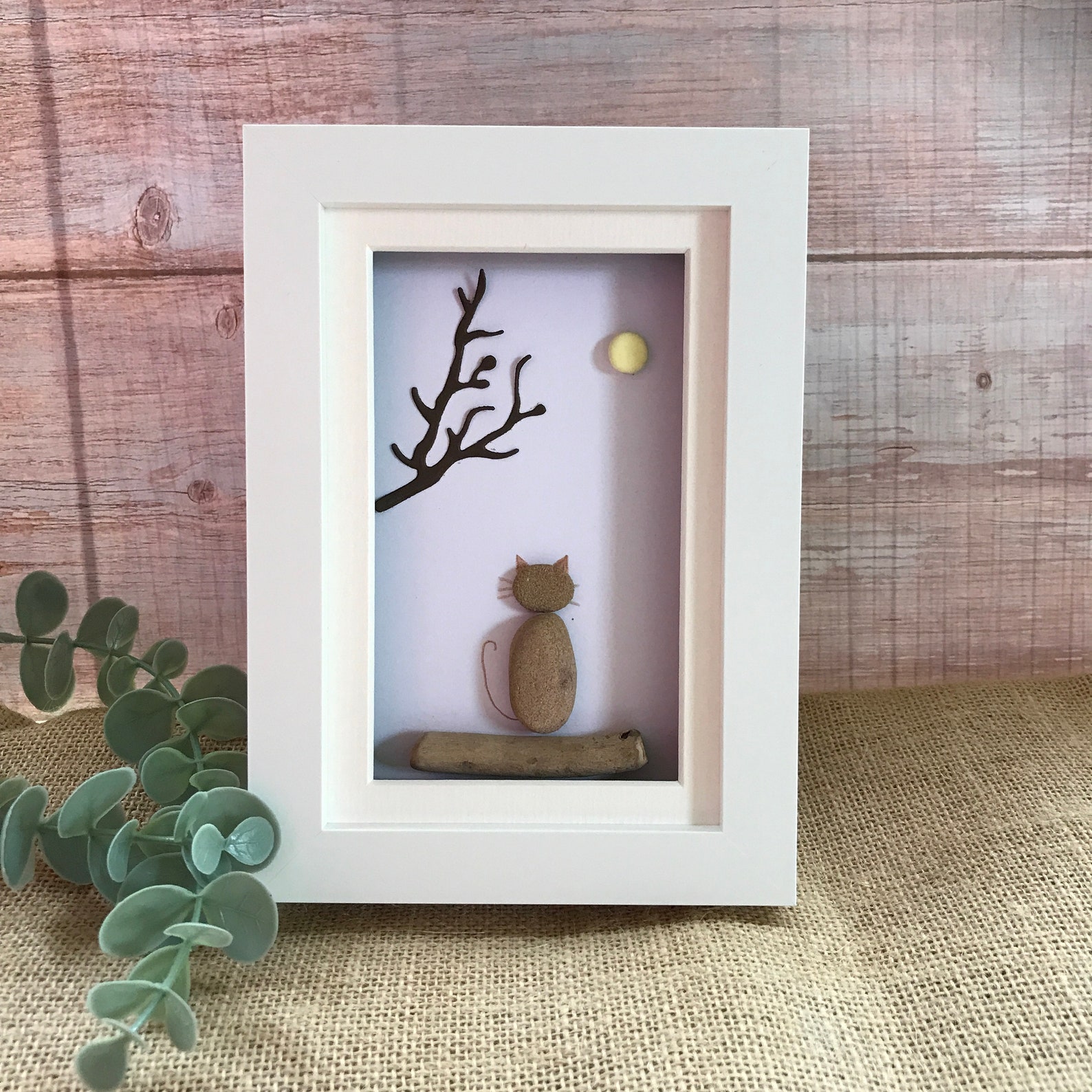 Pebble Art Picture Cat Pebble Art Picture Cat Pebble - Etsy UK