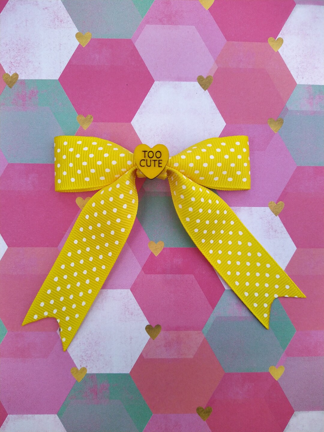 Yellow Too Cute Mini Bow - Etsy