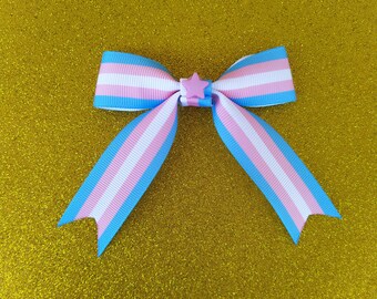 Trans Pride Hair Bow - Etsy