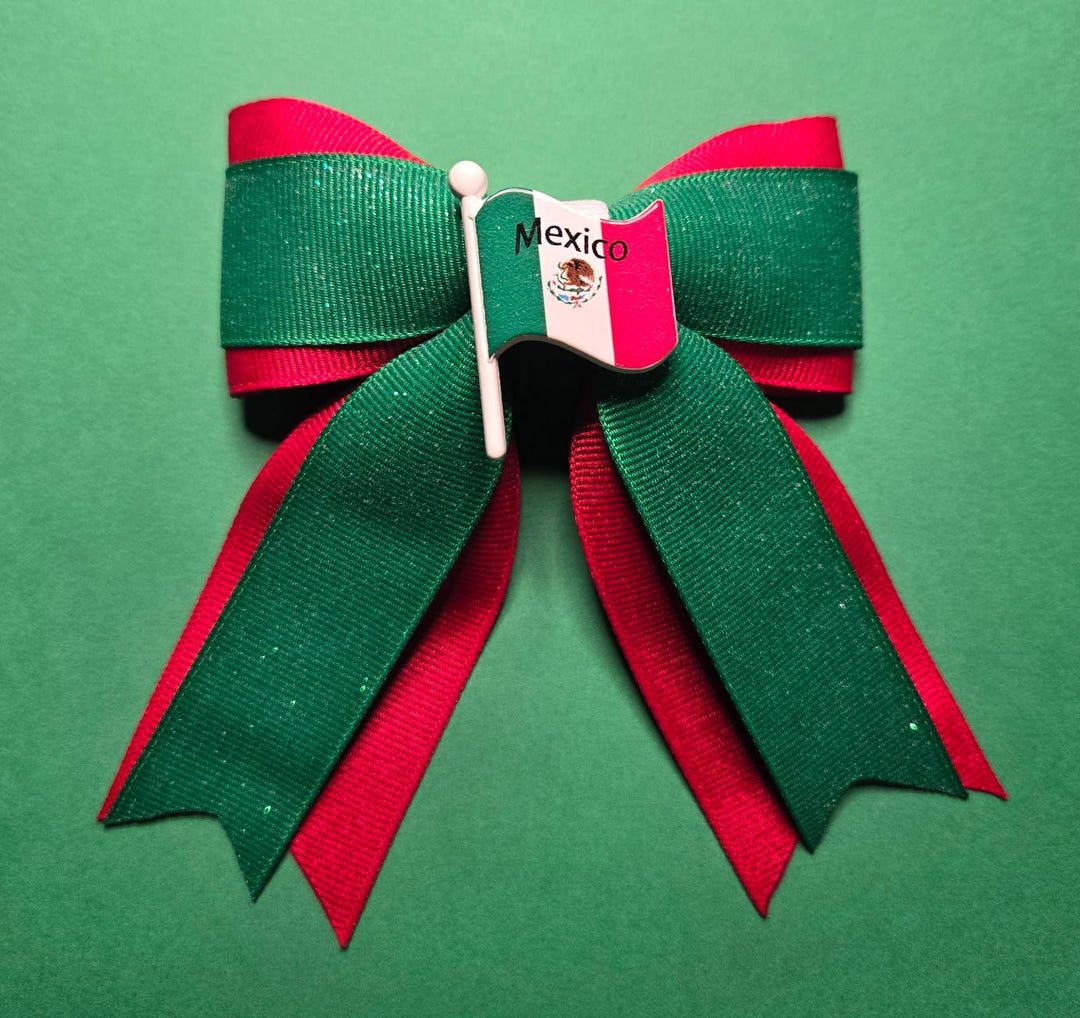 Mexico Flag Bow - Etsy
