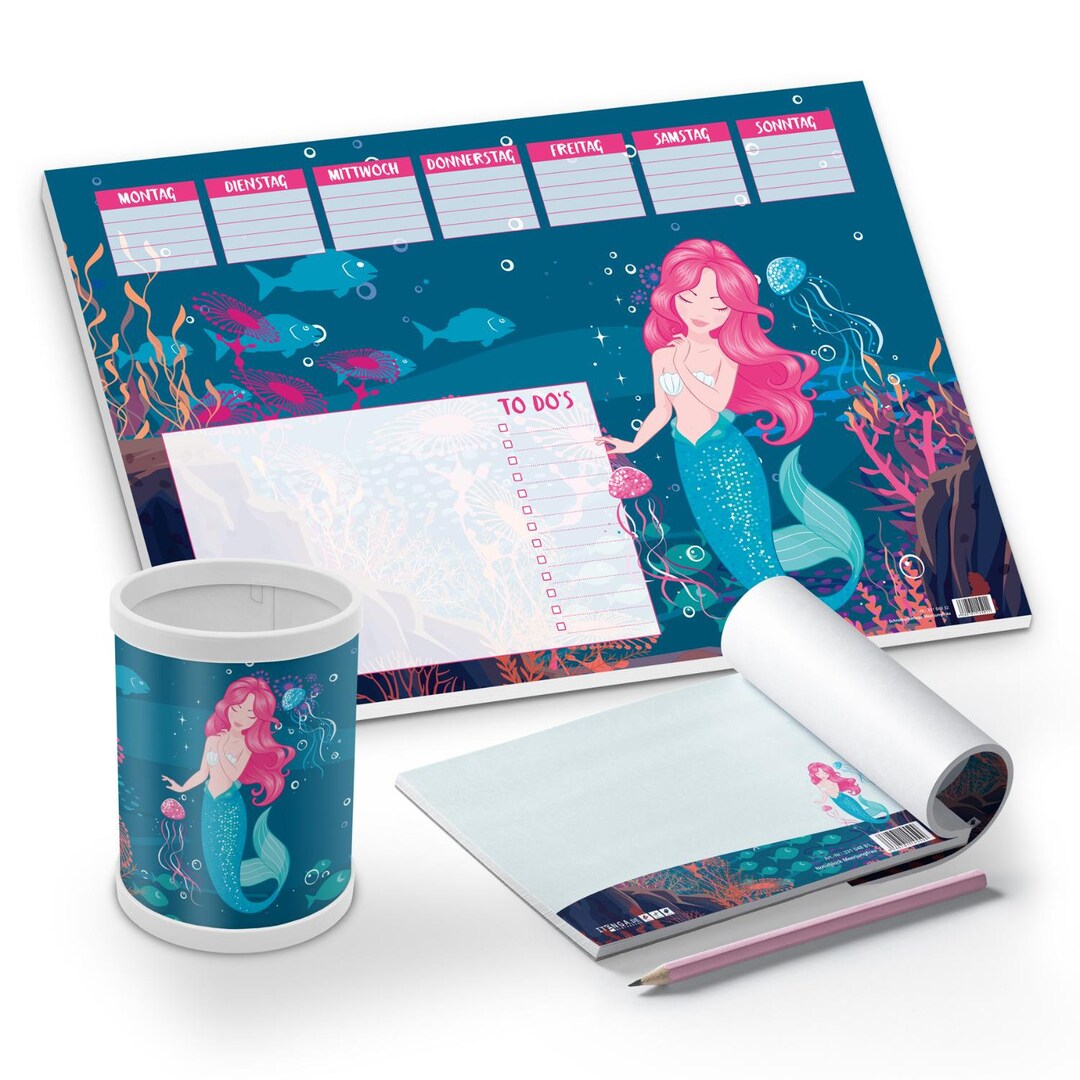 Itenga Desk Set Mermaid 3-piece Desk Set - Etsy