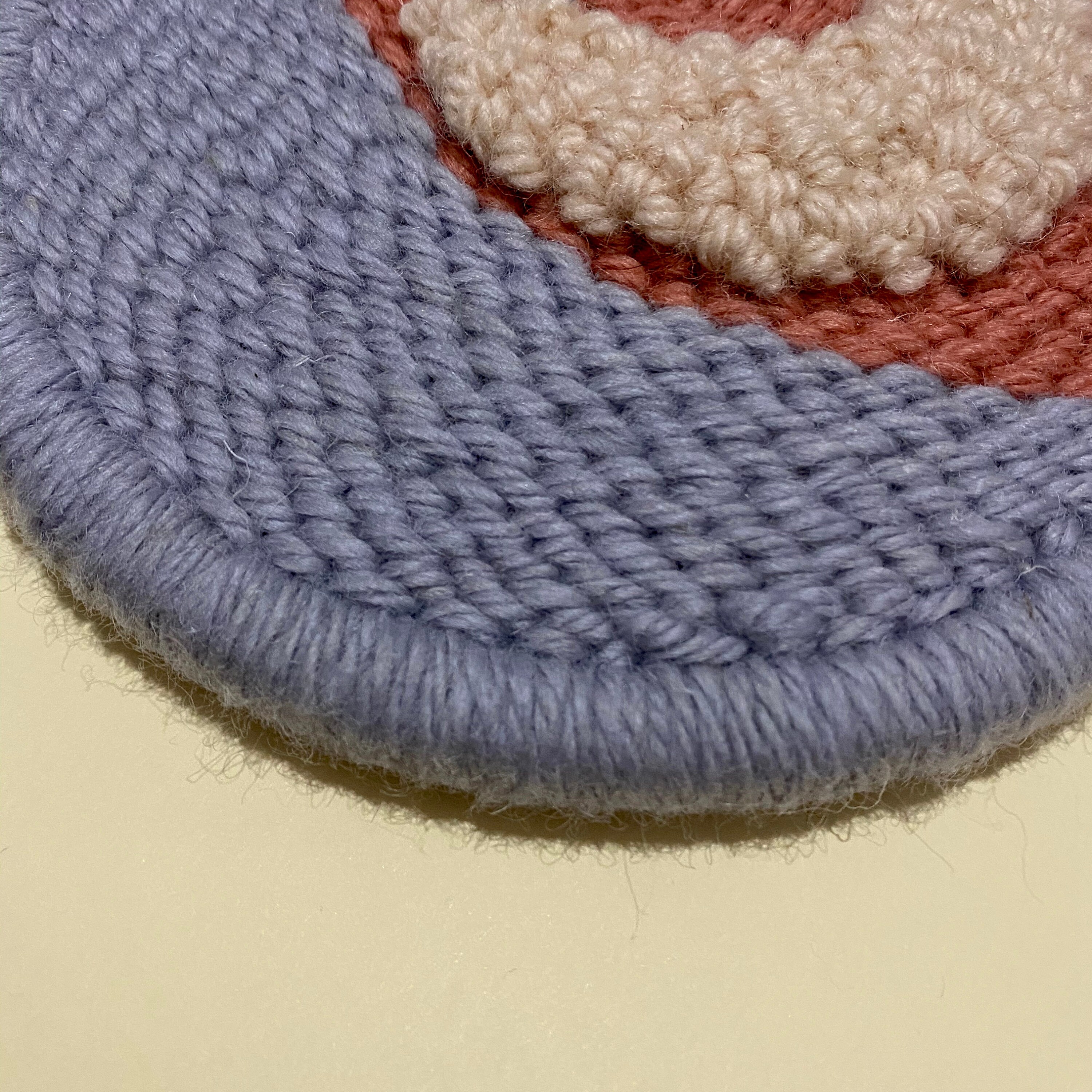 Moon Wall Hanging / Hoop / Punch Needle / Pink / Blue - Etsy España