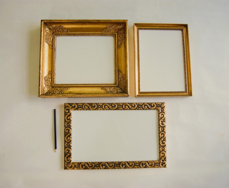 Collection of 11 Beautiful Antique Gold Frames - Early 1900 - With ...
