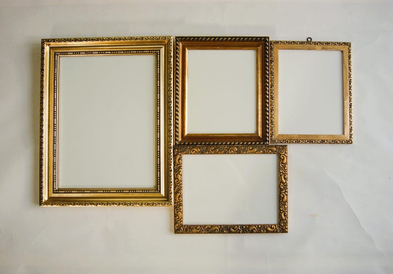 Collection of 11 Beautiful Antique Gold Frames - Early 1900 - With ...