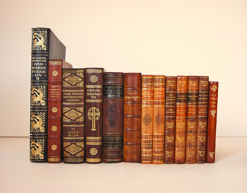 93 Antique Leather Books With Decorative Gilding- Early 1900 - Build ...