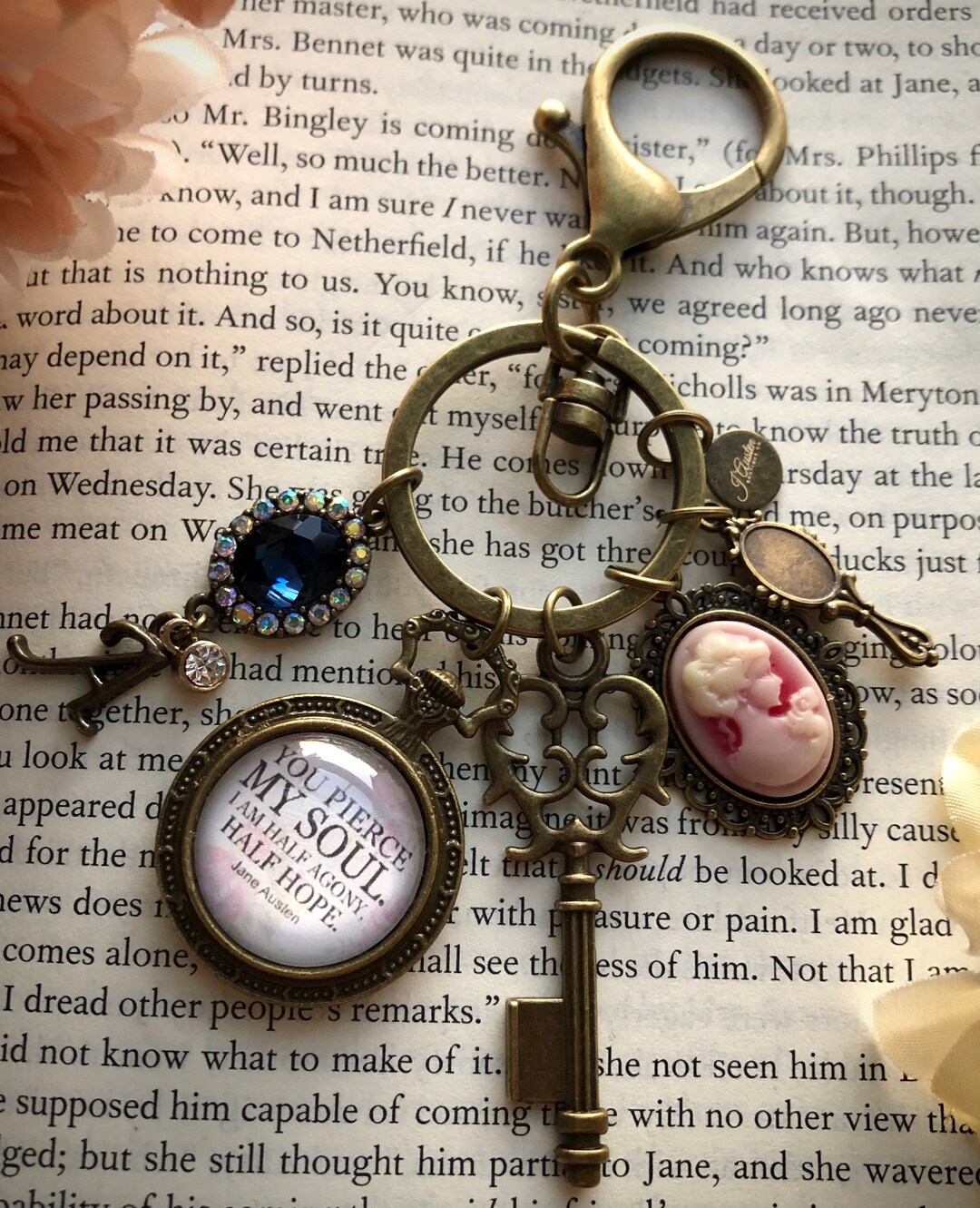 Jane Austen Keychain, Persuasion Keychain, Jane Austen Quote Keychain ...
