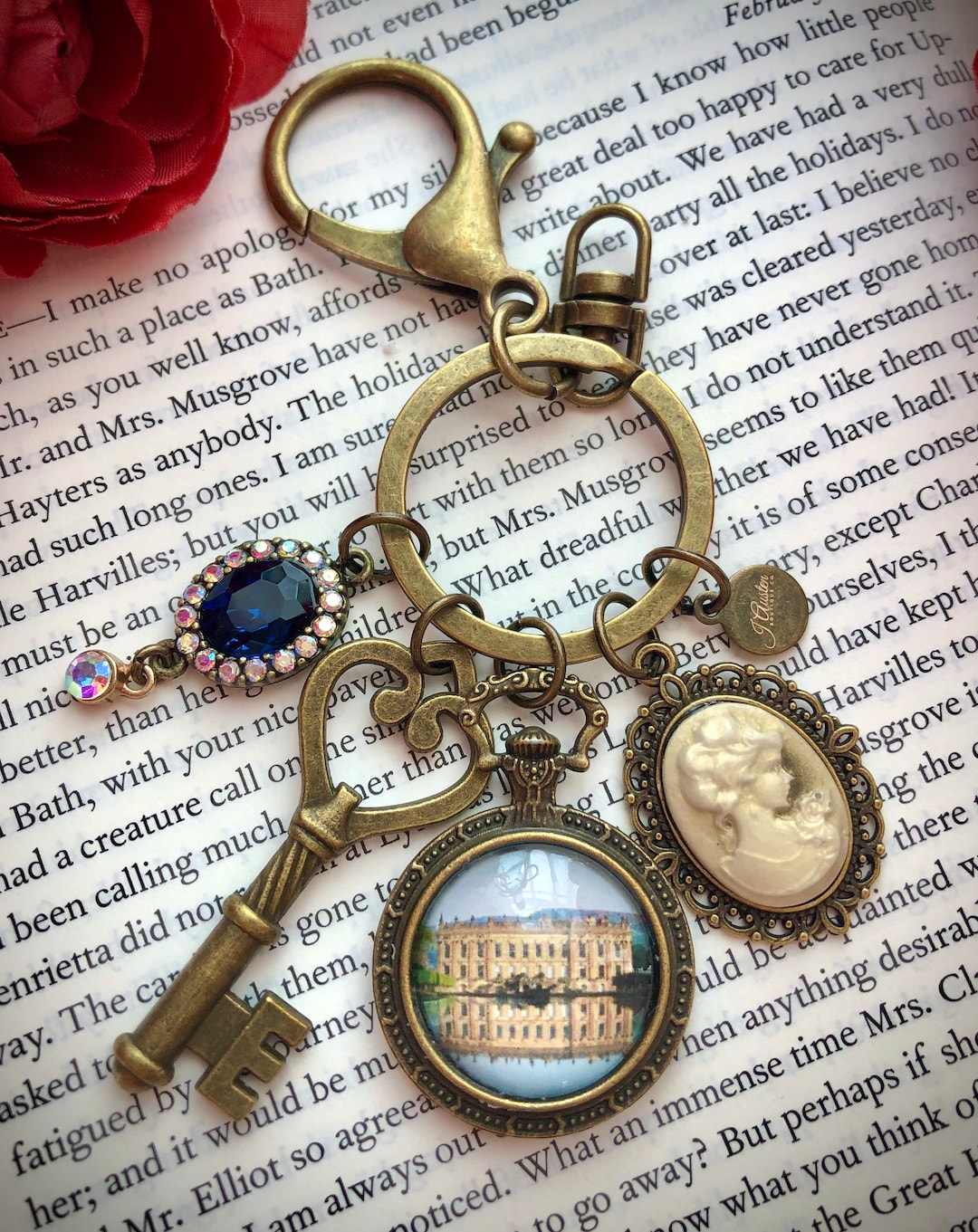 Pemberley Keychain, Key to Pemberley Keychain, Jane Austen Keychain ...