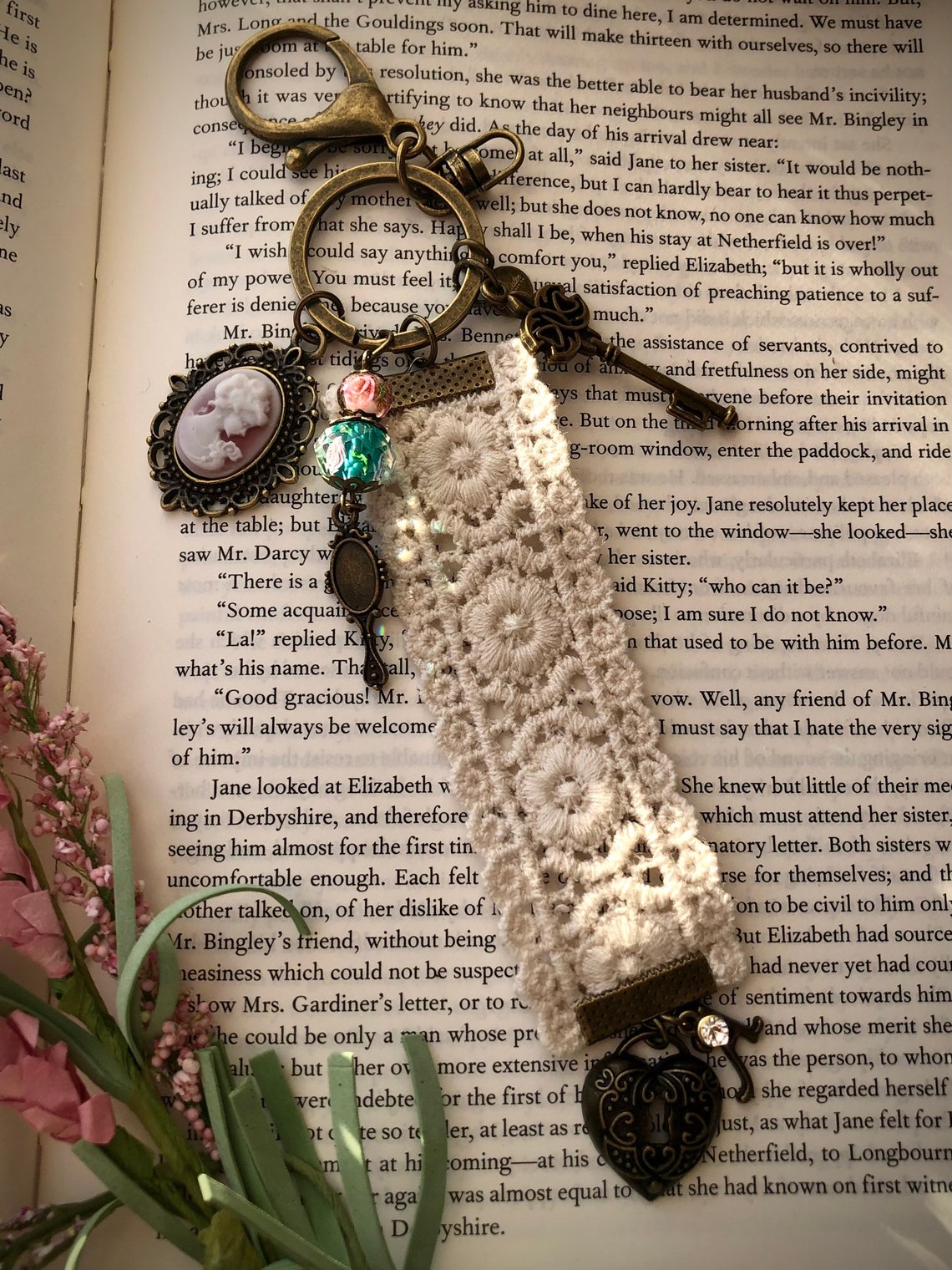 Regency Keychain, Fancy Keychain, Jane Austen Keychain, Jane Austen ...