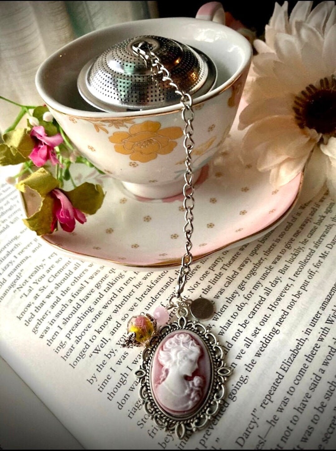 Regency Tea Infuser With Charm, Tea Infuser With Cameo Charm ...