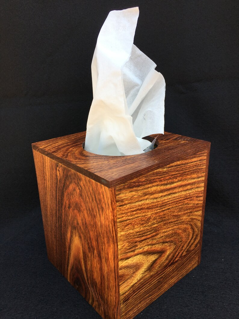 Exotic Wood Tissue Box | Etsy