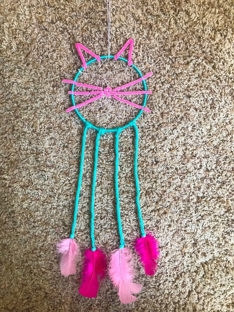 Mini Kitty Cat Dream Catcher - Etsy