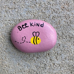Bee Painted Rocks, Garden Rocks, Motivational Rocks - Etsy