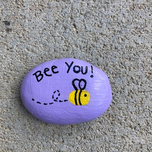 Bee Painted Rocks, Garden Rocks, Motivational Rocks - Etsy