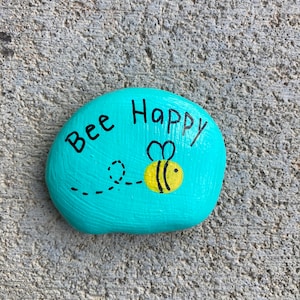 Bee Painted Rocks, Garden Rocks, Motivational Rocks - Etsy