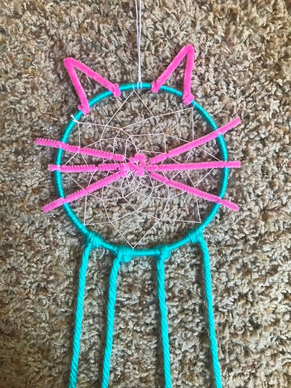 Mini Kitty Cat Dream Catcher | Etsy