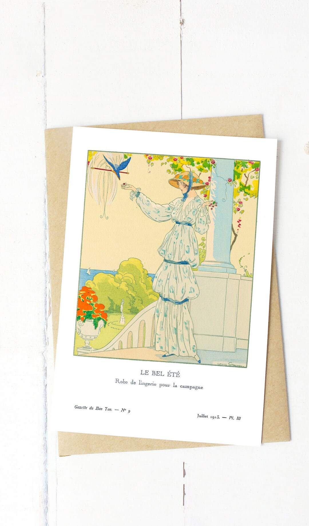 Vintage Fashion Plate Greeting Card: "gazette Du Bon Ton" Print - Etsy