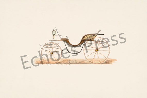 Vintage Drawing Design for Vis-A-VisSociable Carriage originally ...