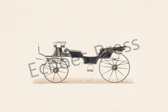 Vintage Drawing Design for Vis-A-VisSociable Carriage originally ...
