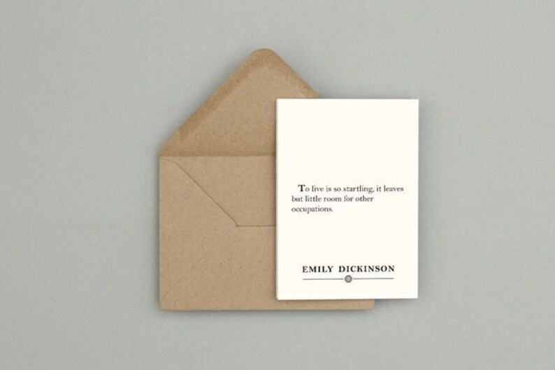 Greeting Cards With Envelopes: Quote by Emily Dickinson (natural White ...