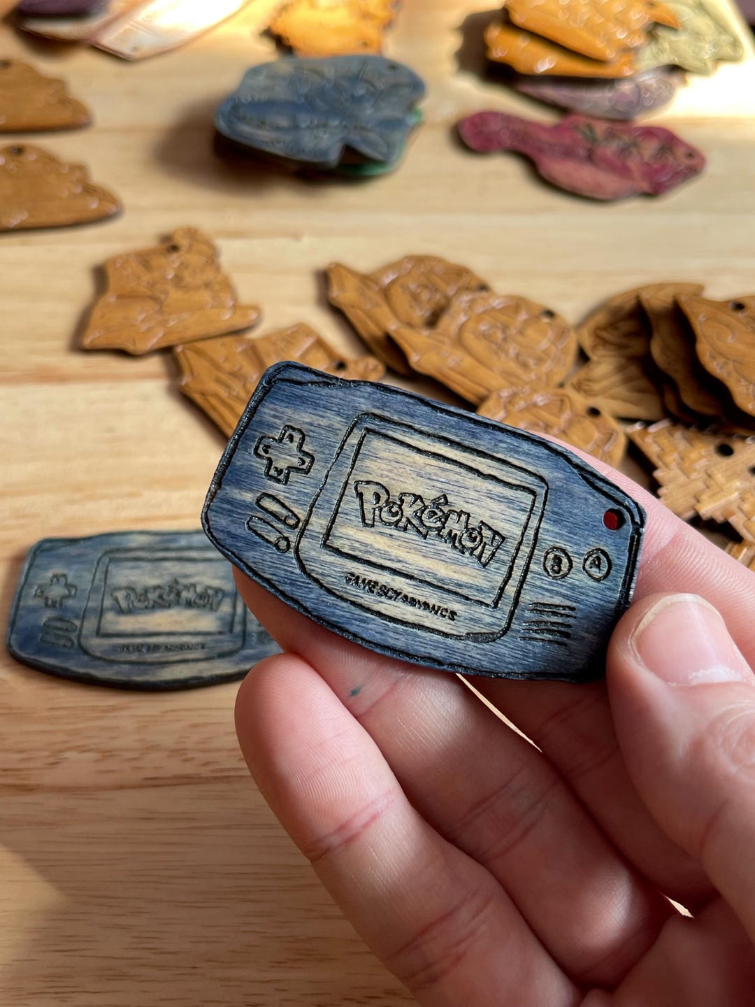 Gameboy Advance Pokémon Keychain Blue Gameboy Advance Keychain Custom ...