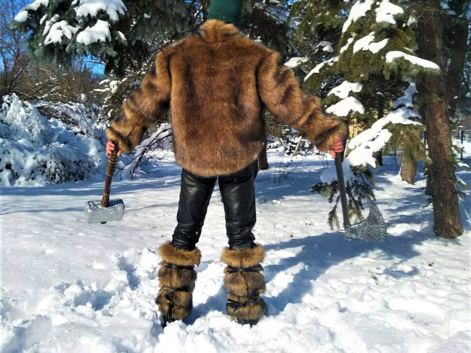 Nordic Viking Fur Cloak Long Sleeved Celtic Cloak Gothic | Etsy