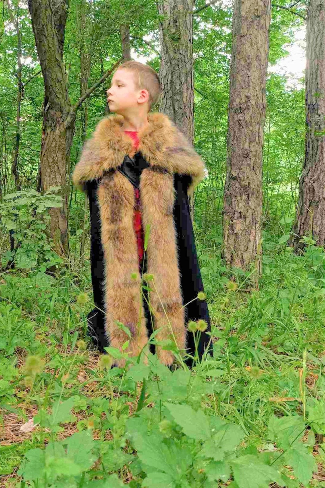Child Jon Snow Cloak Game of Thrones / Viking Fur Cloak / Celtic Cloak ...