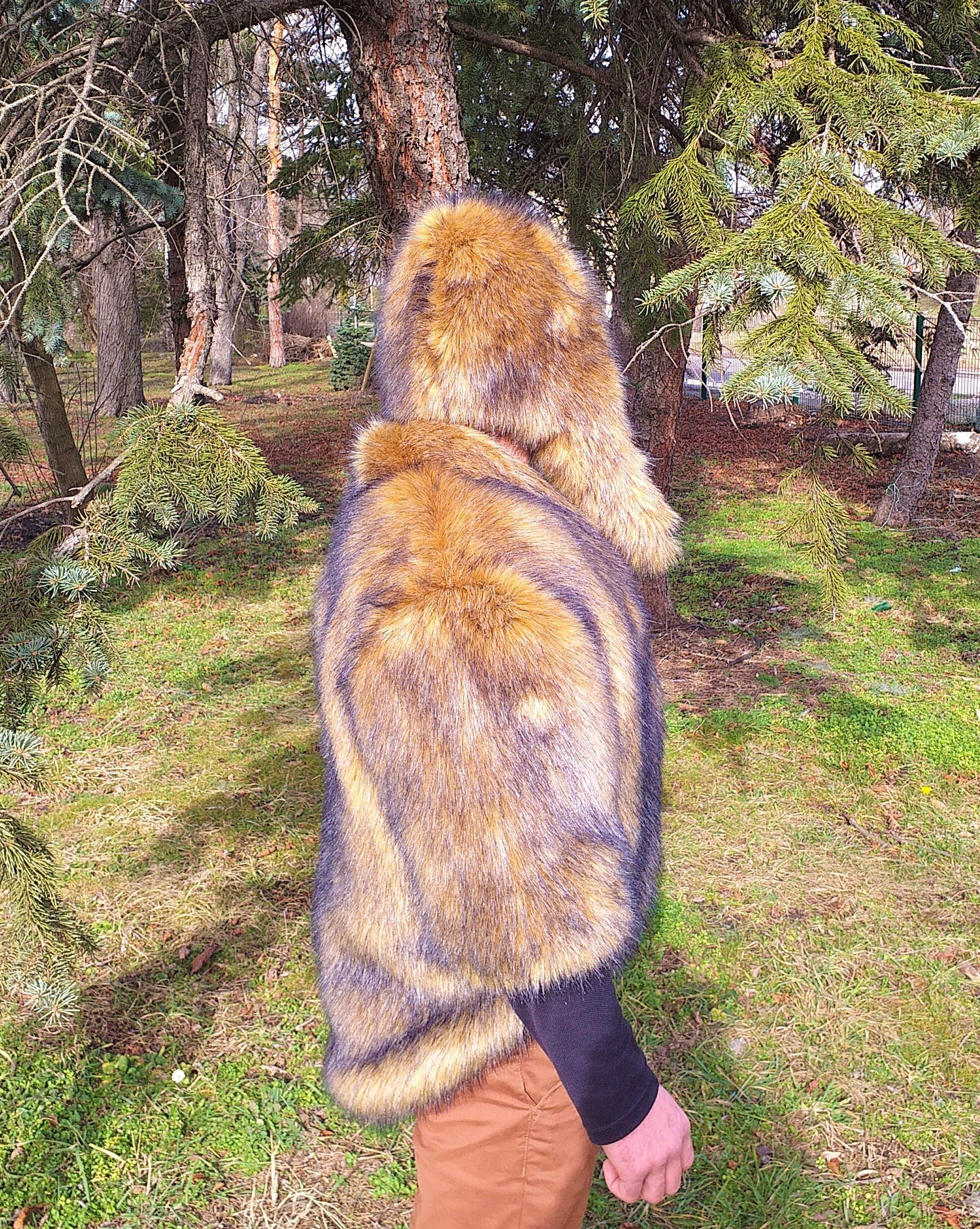 Viking Fur Cloak Fur Hat Celtic Cloak Gothic Cloak-faux - Etsy Australia