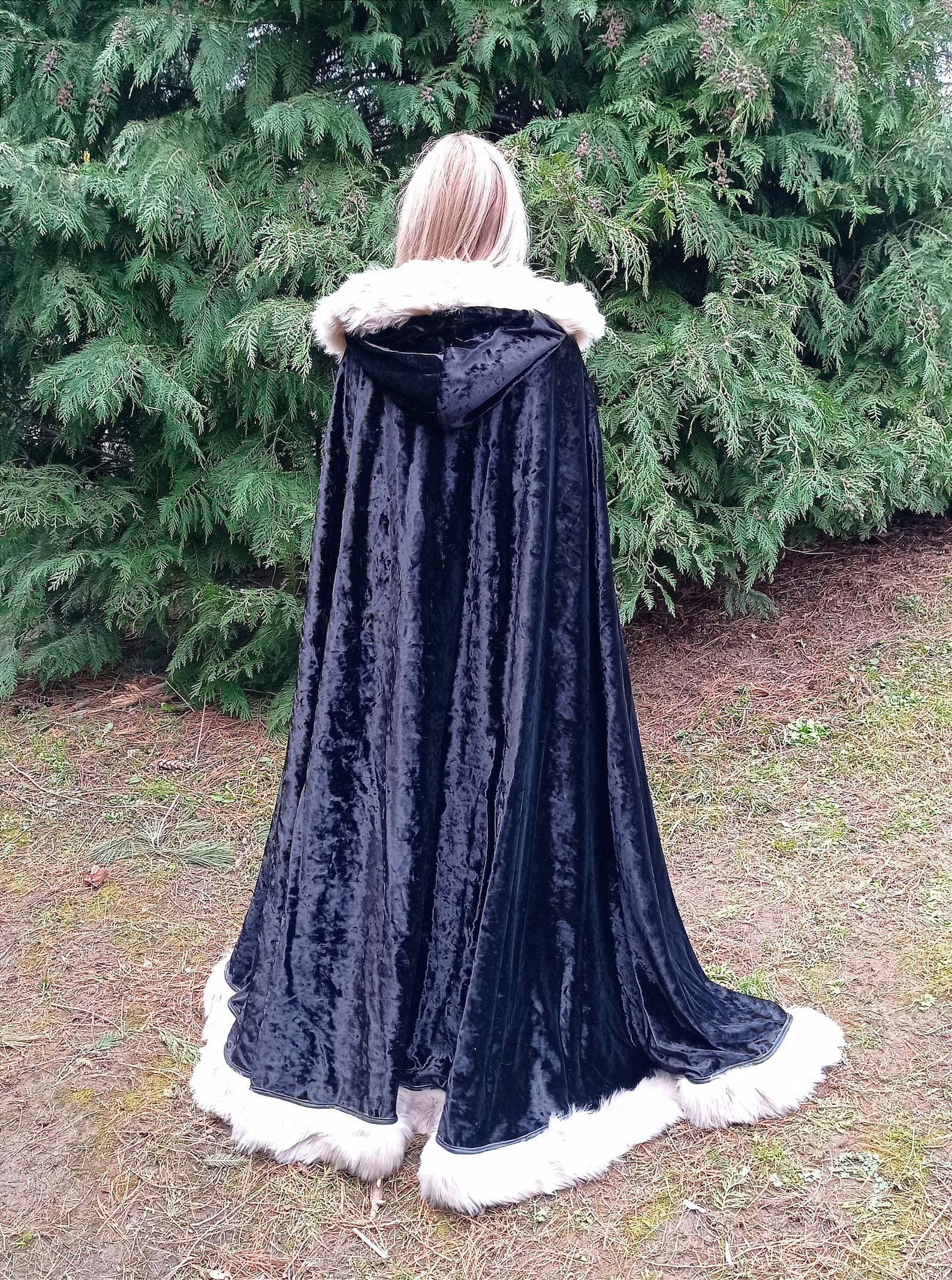 Viking Fur Cloak With Hood / Celtic Cloak Gothic Cloak With - Etsy ...