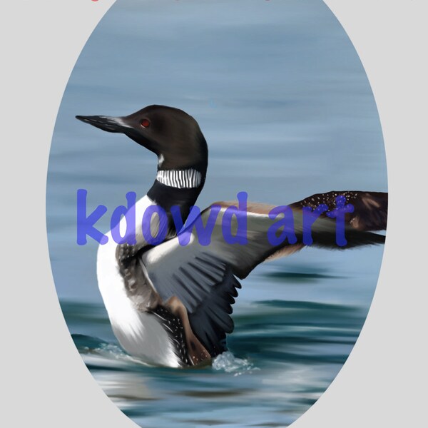 Common Loon Drawing - Etsy