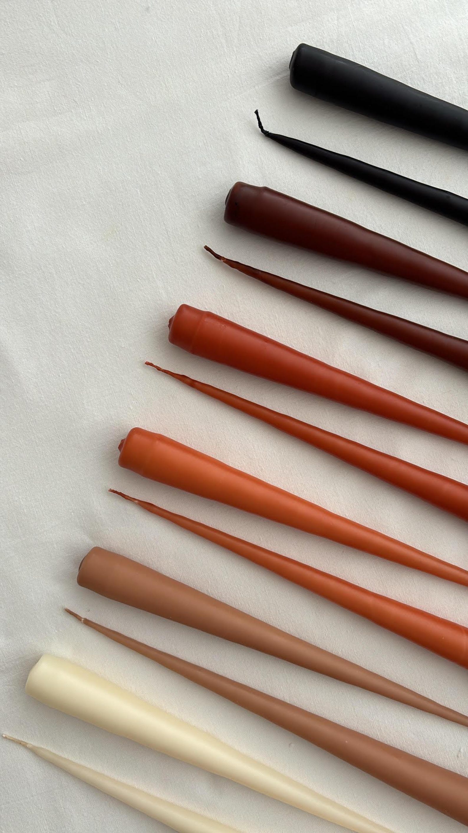 Set of 2 Thin Candlestick Candles • Halloween Candles • Autumn Candles ...