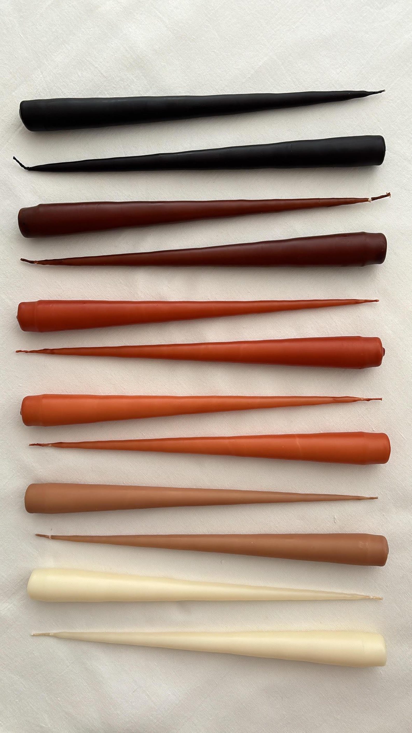 Set of 2 Thin Candlestick Candles • Halloween Candles • Autumn Candles ...