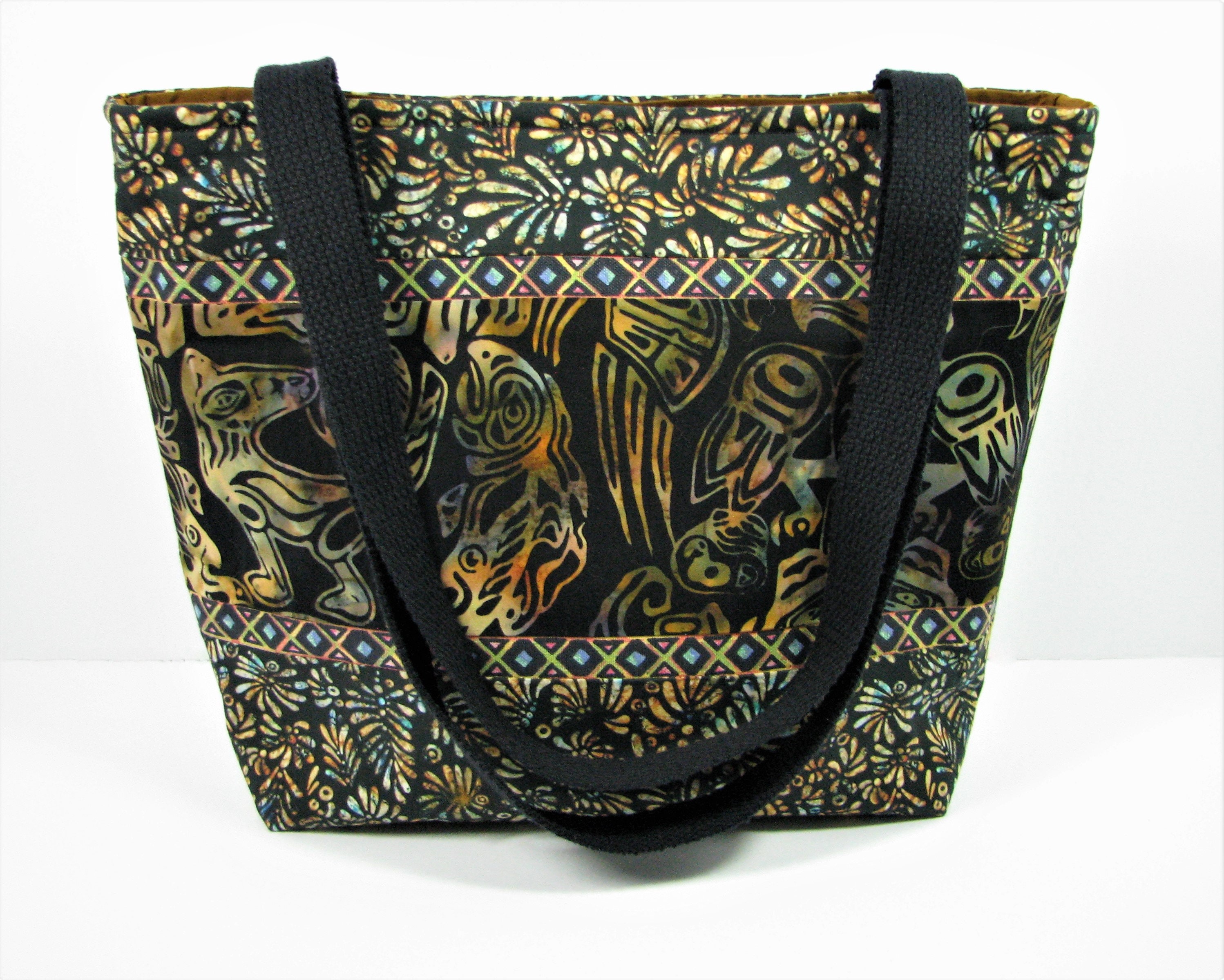 Pacific Northwest Indigenous Native Totem Batik Tote Bag Shoulder Bag ...