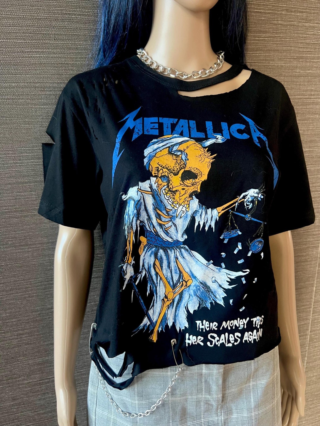 Metallica Shirt, Metallica Band Tee, Metallica Pushed Justice Doris Tee ...