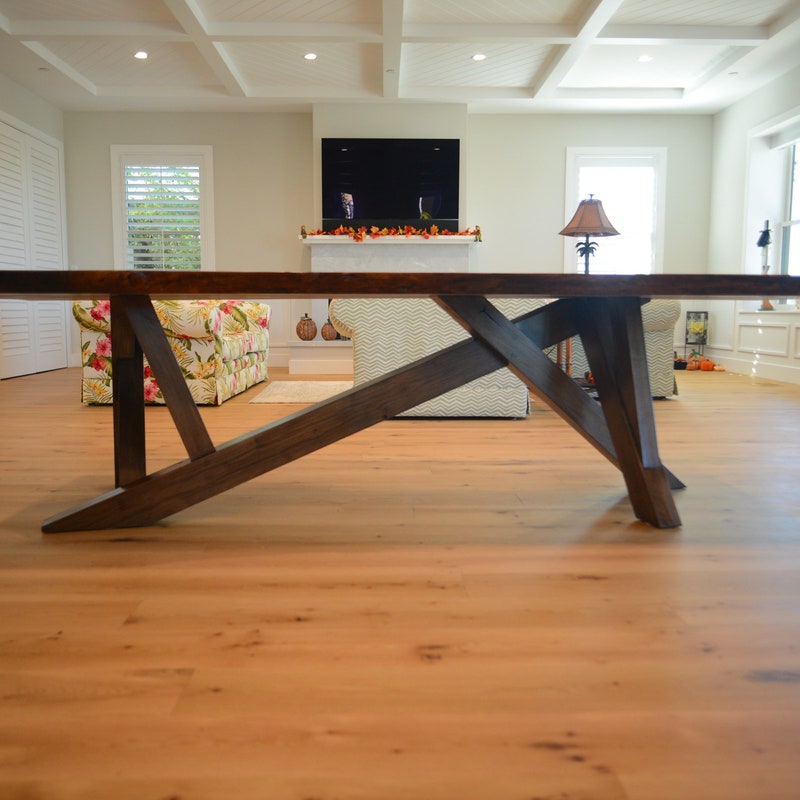 Modern Trestle Table - Etsy