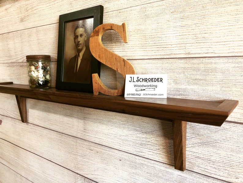 Modern Walnut Shelf - Etsy