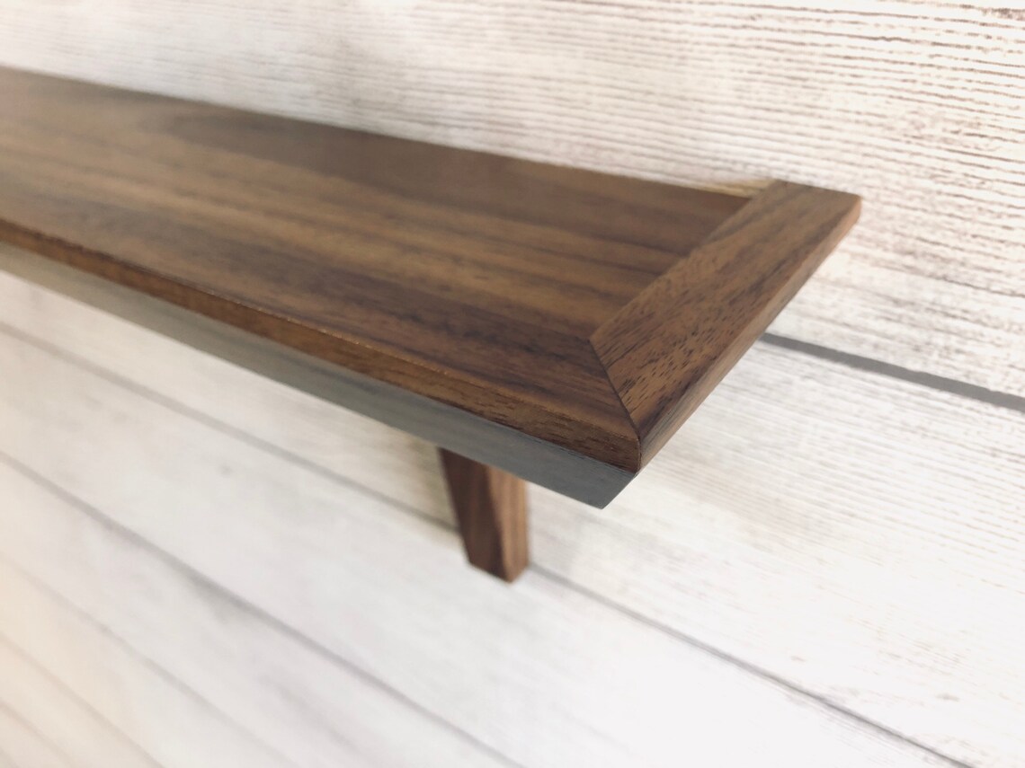 Modern Walnut Shelf - Etsy