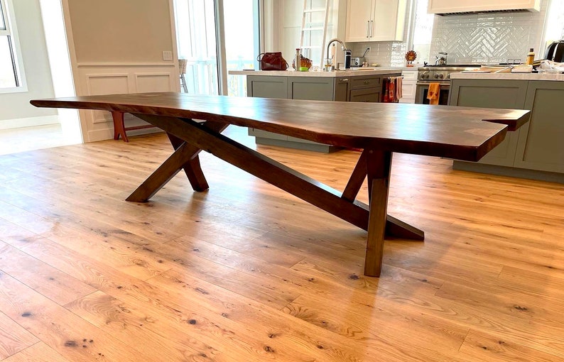 Modern Farmhouse Trestle Table - Etsy