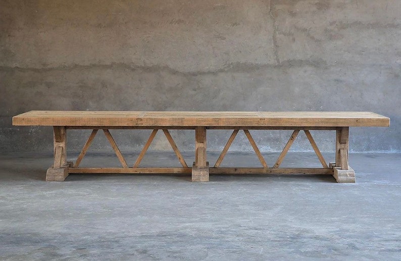 12 Foot Long Trestle Dining Table Conference Table Last - Etsy