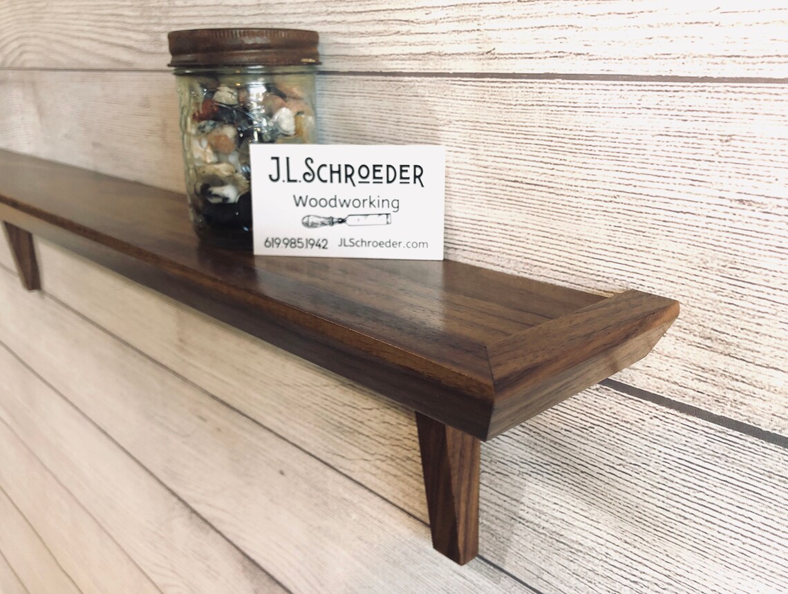 Modern Walnut Shelf - Etsy