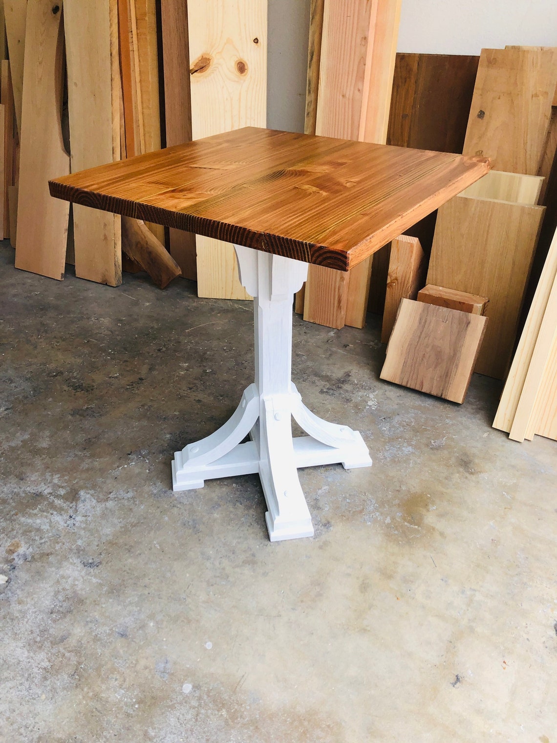 Trestle Table Pedestal Table Bistro Table | Etsy