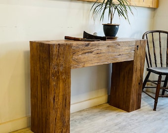 Old Beam Console Table Unique Old Wood Rustic Style Table Loft - Etsy