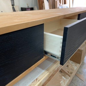 Floating Media Cabinet, Console Table, Modern Curved Cabinet - Etsy
