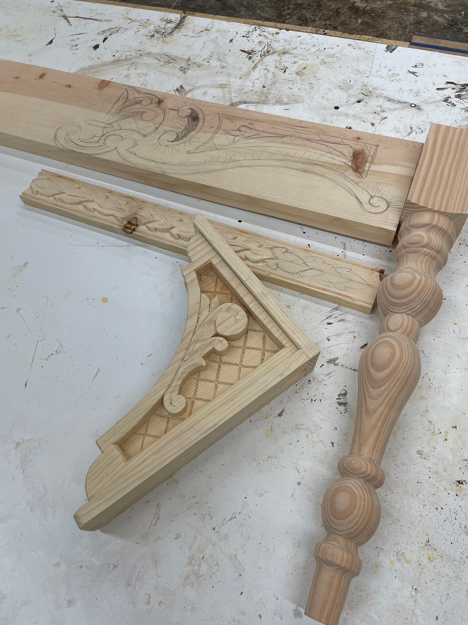 Hand Carved Wood Corbel, Baroque Rococo Style, Ready to Hang - Etsy