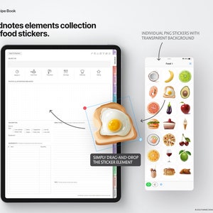 Digital Recipe Book, Food Journal, Goodnotes and Notability Templates ...