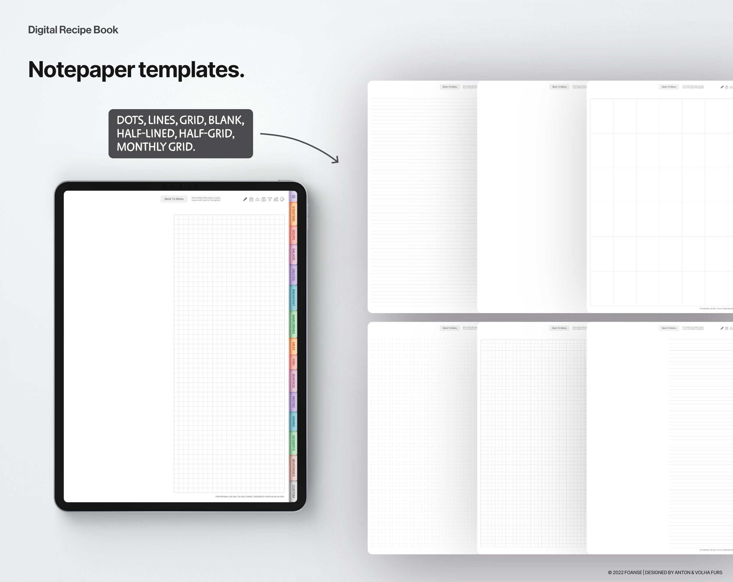 Digital Recipe Book Food Journal Goodnotes and Notability - Etsy