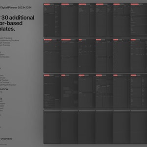 Dark Mode All-in-one Digital Planner 2023 2024, Goodnotes and ...