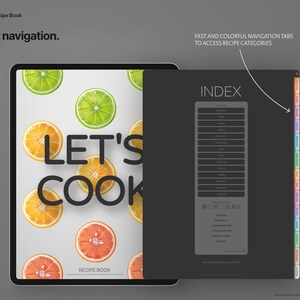 Digital Recipe Book Dark Mode, Food Journal, Goodnotes and Notability ...