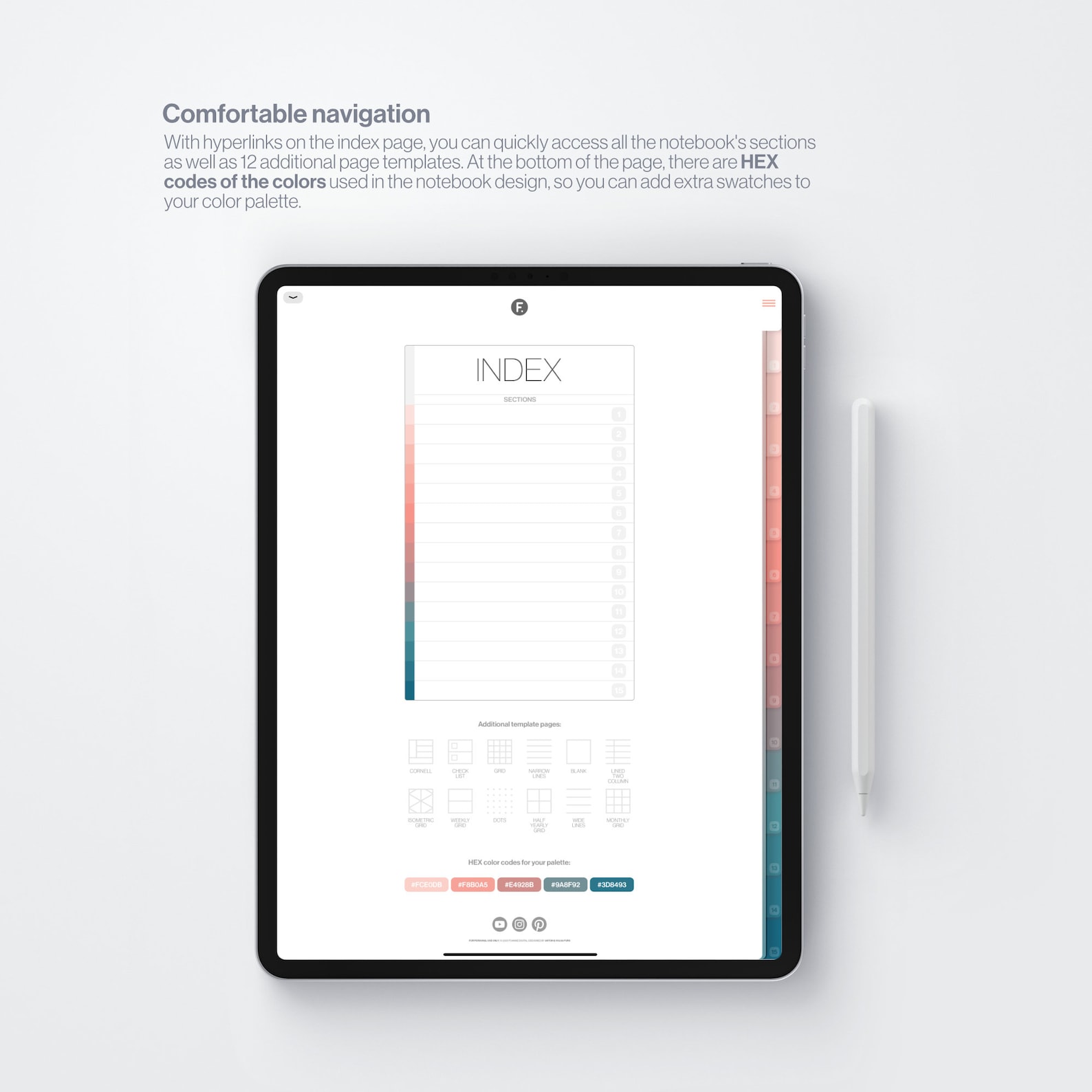 Digital Notebook Goodnotes Planner for Ipad Interactive Pdf - Etsy